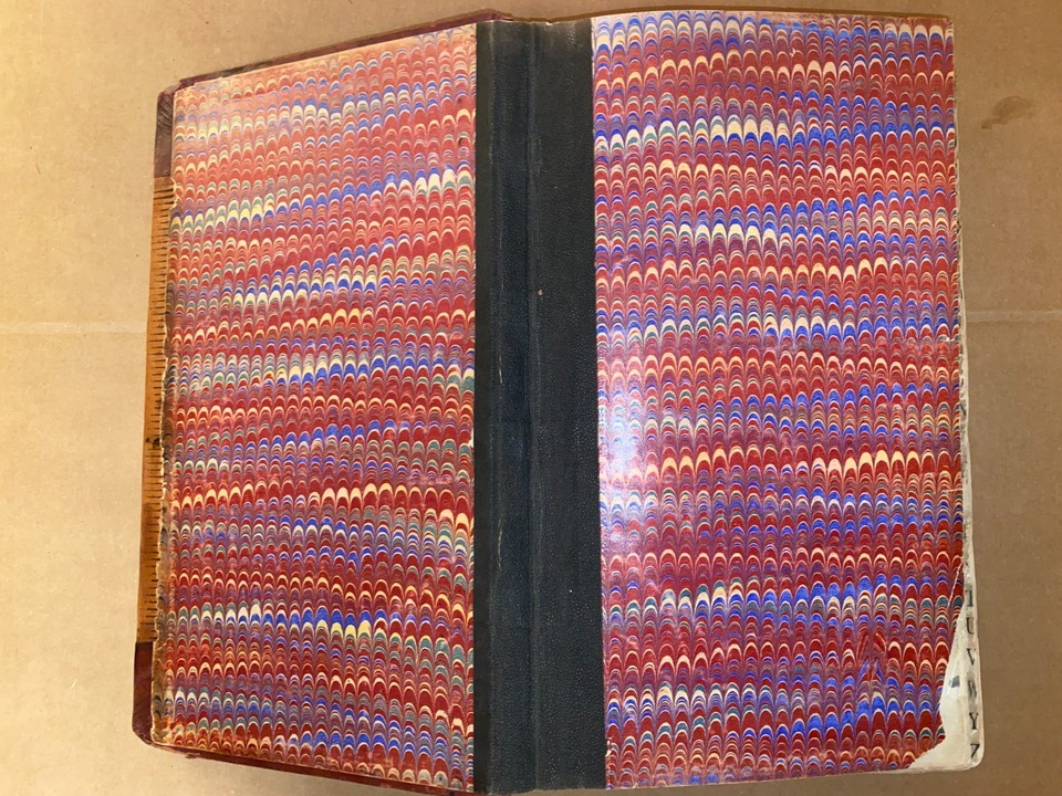 Large Antique Victorian old ledger book leather accounts 673 pages ...