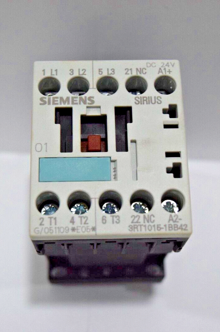 Siemens 3RT1015-1BB42 Starter Contactor 24 VDC Coil 3 HP 460 ...