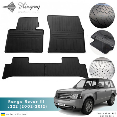Car Floor Mats for Range Rover III L322 2002-2012 Rubber Set of 4 pcs ...