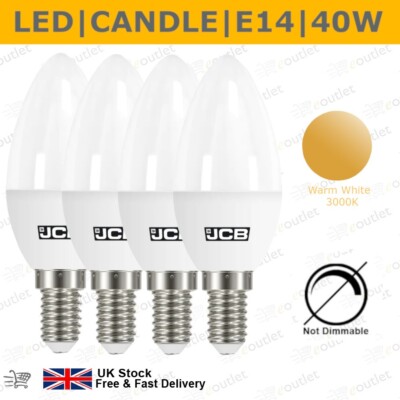 4 X LED E14/SES Candle Light bulb 40W 470lm | Warm White | eBay UK