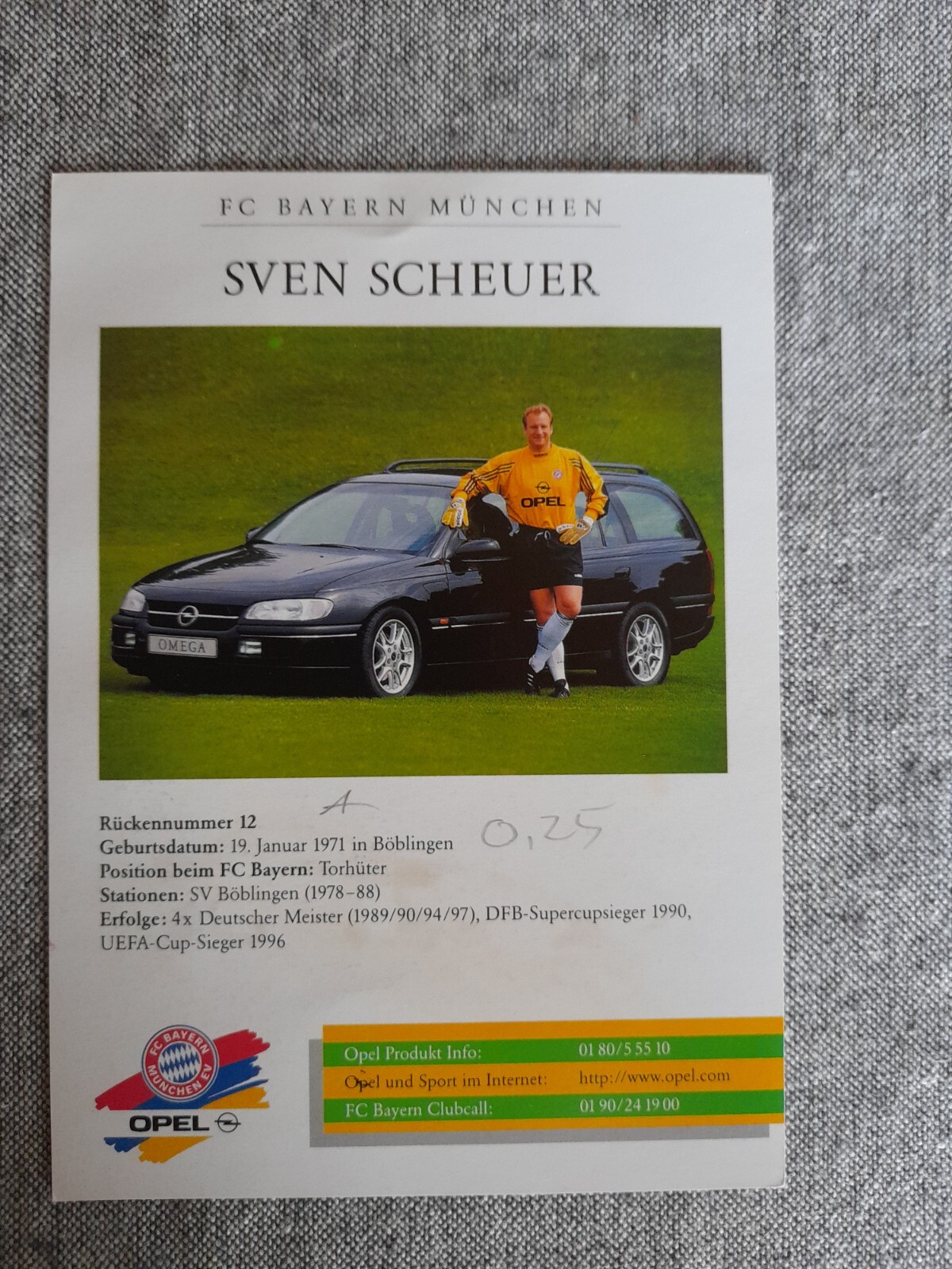 Autogrammkarte Sven Scheuer Bayern München Saison 1997/98 Original ...