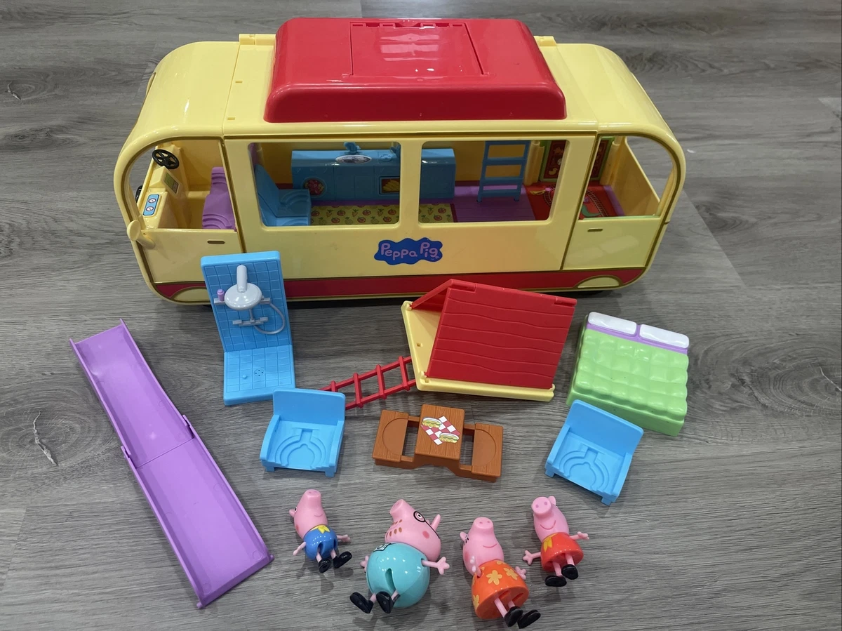 Peppa Pig Yellow Camper Van Bus Playset W/ Bonus Car For, 51% OFF