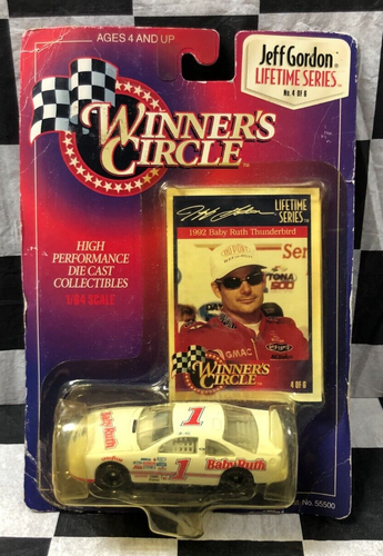 Jeff Gordon 1992 #1 Baby Ruth 1:64 Lifetime Series Car & Card Winner's ...