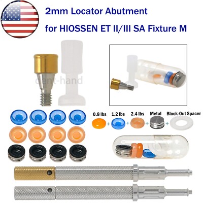 US Implant Mini 2mm Locator Abutment Male Caps fit HIOSSEN ET II/III SA ...