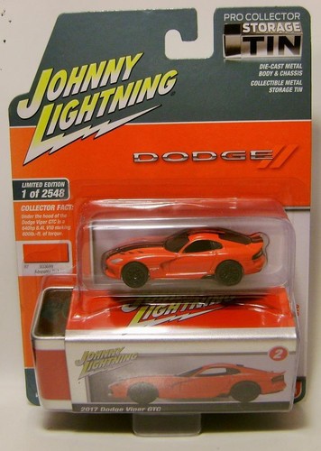 2017 '17 DODGE VIPER GTC RED V/A COLLECTOR STORAGE TIN JOHNNY LIGHTNING ...