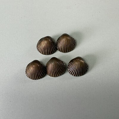 (5) Vintage Bronze Toned Plastic Sea Shell Shaped 9/16” Buttons B93 | eBay