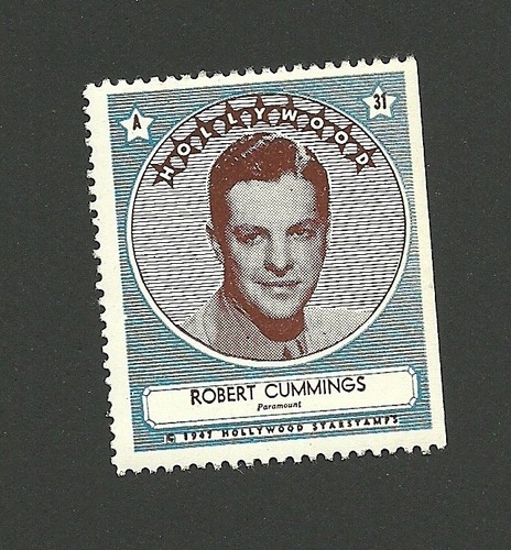 Robert Cummings Movie Film Star 1947 Hollywood Sticker Stamp | eBay
