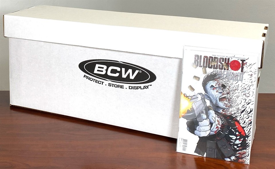 Comic Book New Storage Box LONG 1 BCW Holds 200-225 Stackable Free US ...