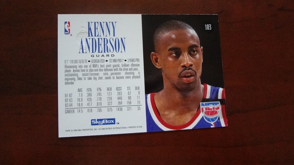 1994-95 SKYBOX # 103 KENNY ANDERSON BASKETBALL CARD | eBay