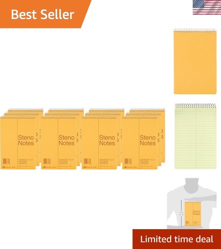 12 Pack of 6x9 Soft Cover Notebooks - Green Eye-Ease Paper, Gregg ...