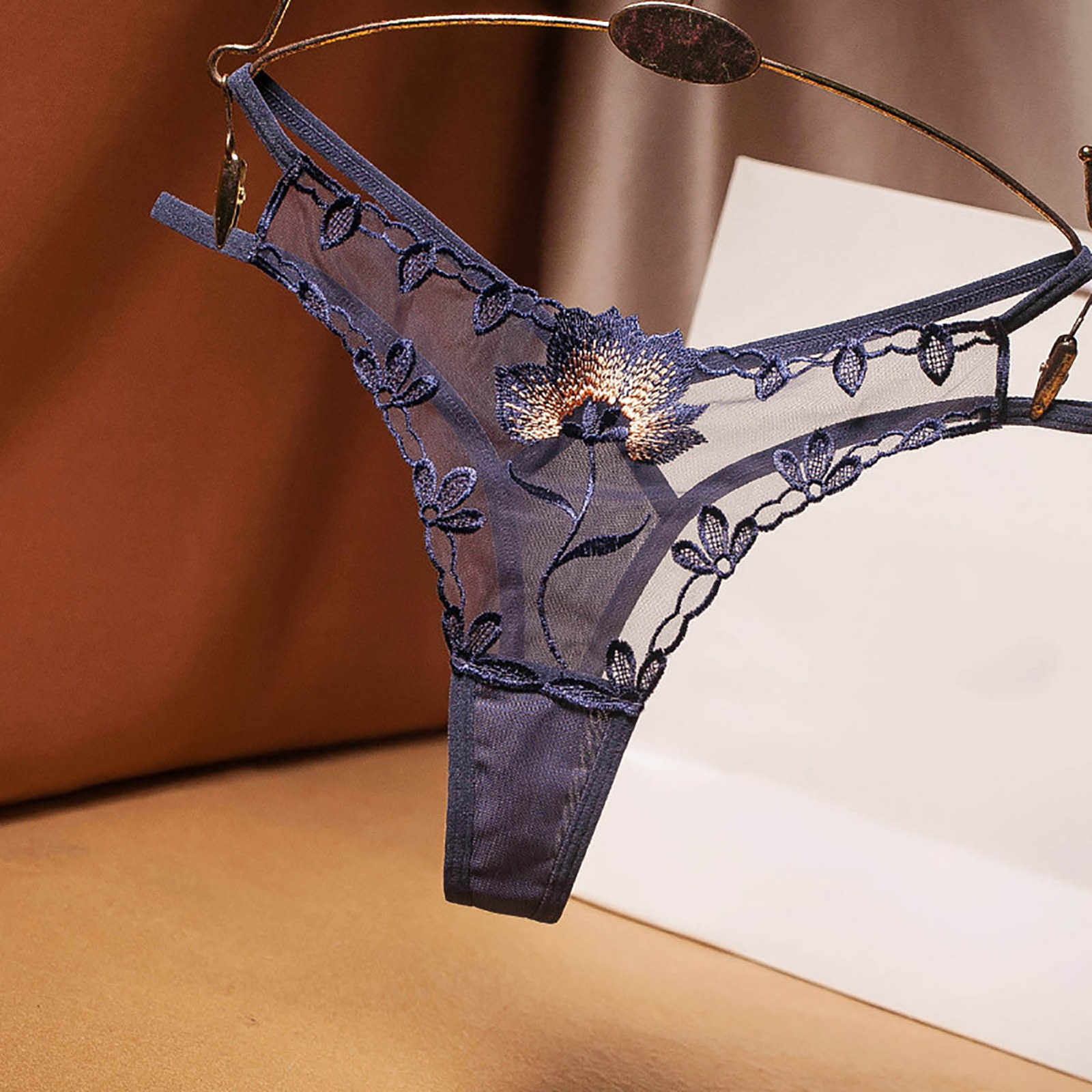 Women Thong Lace Inside Wear Ultra Thin Mesh Thong G-string Briefs ...