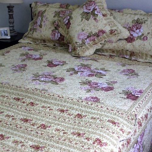 Linen 'n' Things Vanessa QUEEN Bed Bedspread Floral Patchwork. Shabby ...