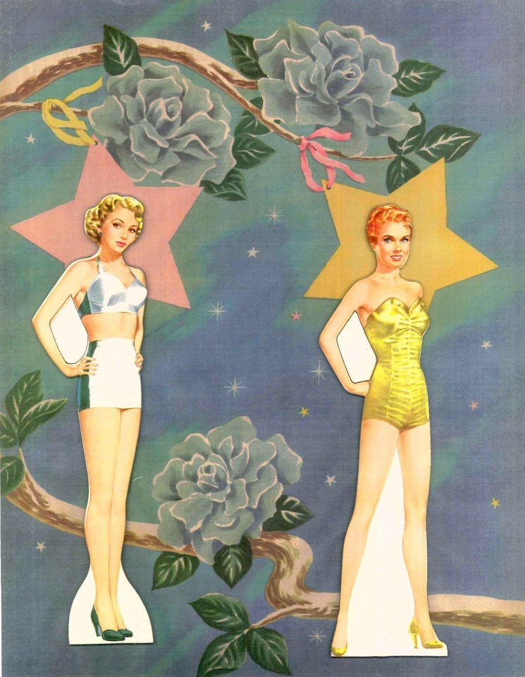 VINTGE 1951 MGM STARLETS PAPER DOLL ~LASER REPRODUCTIN ORG SZ UNCUT NO1 ...