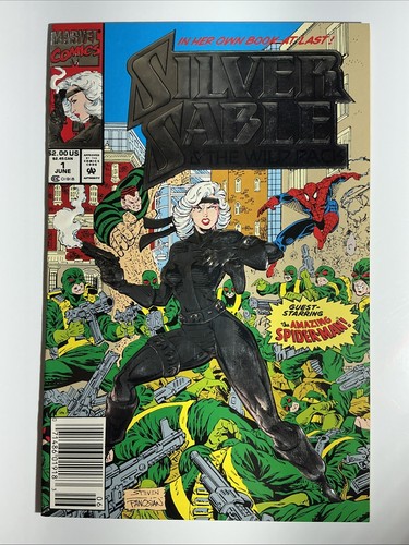 Silver Sable & The Wild Pack #1 1992 9.4 NM Marvel Comic Book Newsstand ...