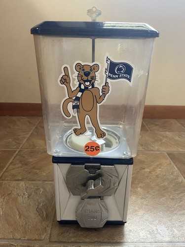 PENN STATE NITTANY LION bubblegum machine--25 cent--A & A brand--works ...
