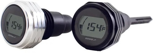 Koso Silver Electronic Oil Temp Gauge Dipstick Harley Tri Glide Ultra ...