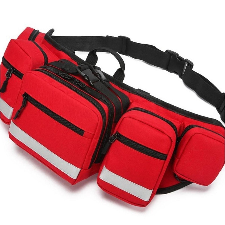 First Aid Waist Bag Empty Lifeguard Fanny Pack for Travel Hiking Office ...