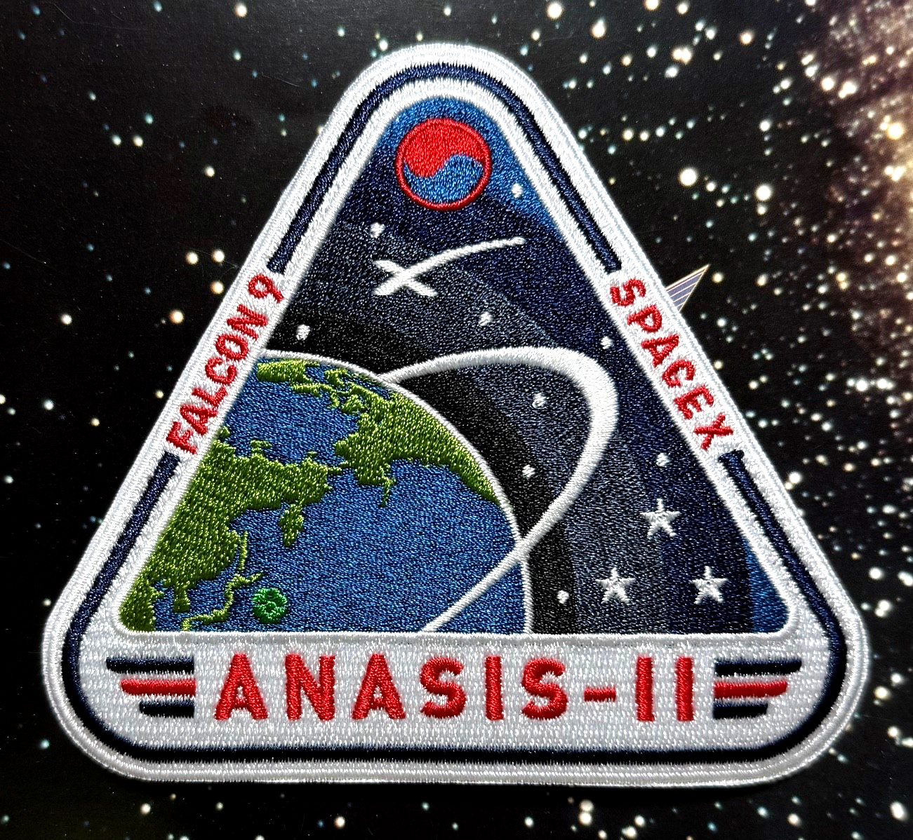 ANASIS-II FALCON 9 AUTHENTIC SPACEX EMPLOYEE X MARKED PATCH | eBay