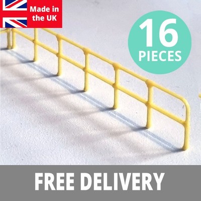 OO Gauge Model Fencing Railway Safety Railings Yellow Fences 00 gauge 1 ...