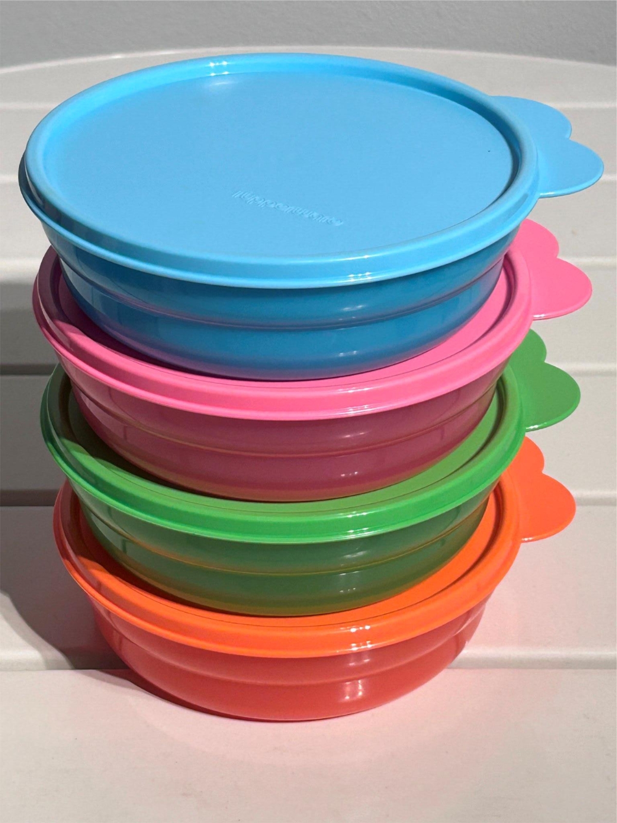 New Tupperware Impressions Snack Cups Set + Microwave Reheatable Cereal ...