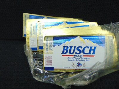 BUSCH BEER 7FL OZ UNUSED LABELS *BAG FULL* | eBay
