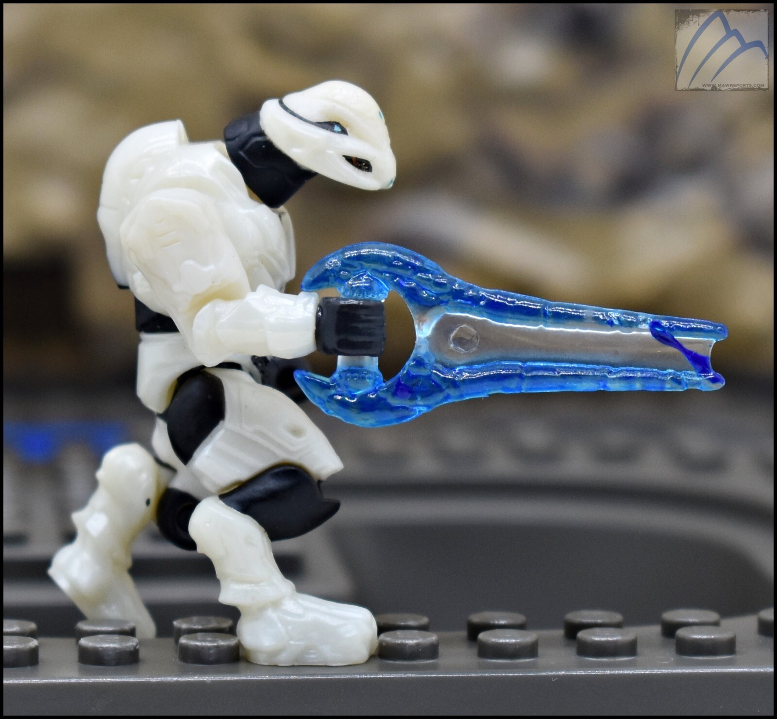 HALO MEGA BLOKS COVENANT WHITE ELITE COMMANDO MINI FIGURE 97110 SPECTRE ...