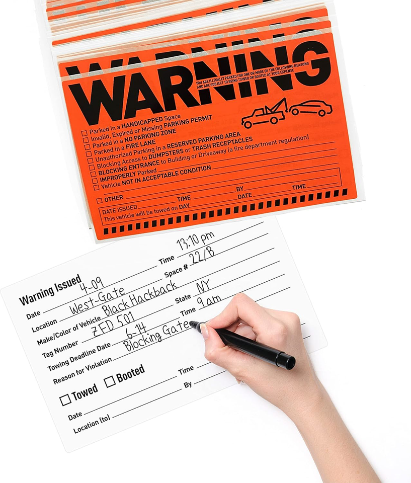 Easykart labels 50 Parking Violation Stickers Notice Parking Violation ...