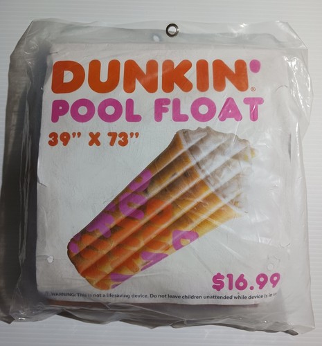 Dunkin Donuts Iced Coffee Pool Float 39" X 73" New Sealed! | eBay