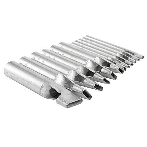 12PCS Leather Craft Oval Shape Hole Punch Set 2-5mm Oblong Shape Punch ...