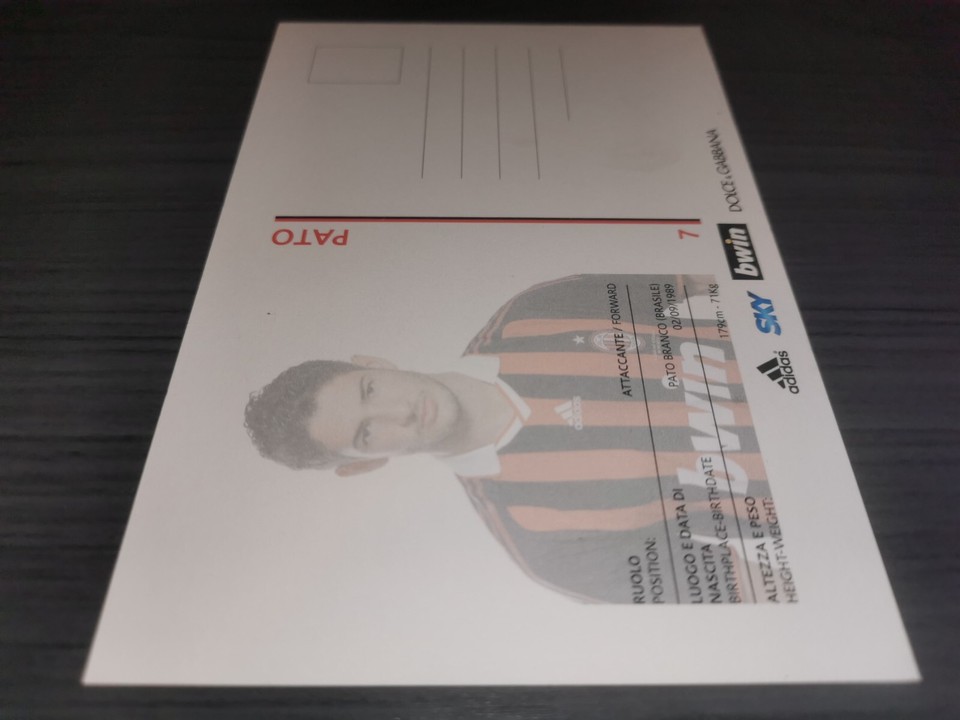Alexandre Pato Unsigned Ac Milan autograph card | eBay
