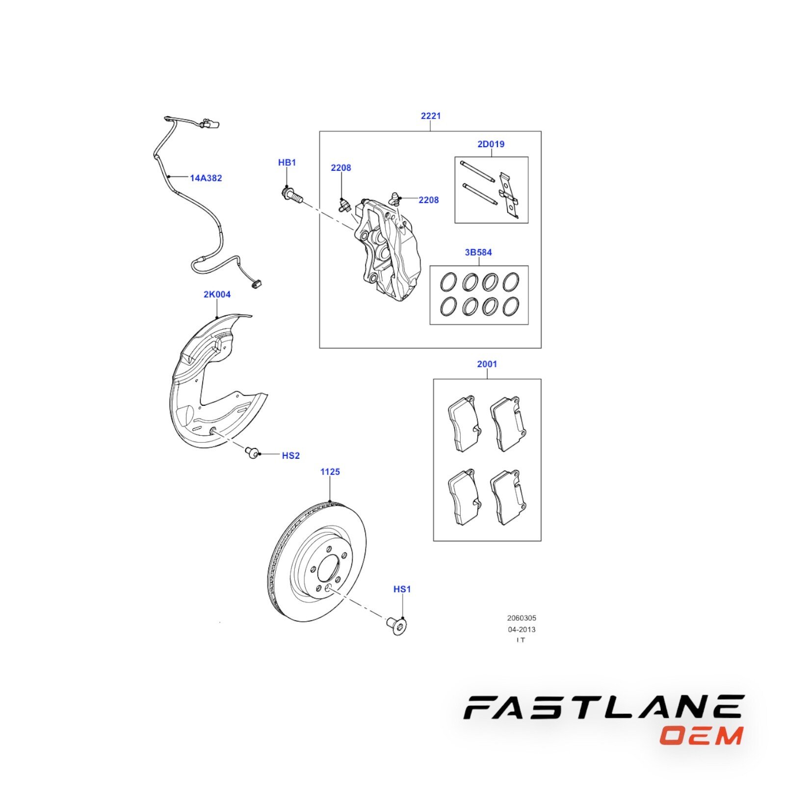 Land Rover Brake Pad Sensor Front Range Sport SUPERCHAGED 07-09 OEM ...