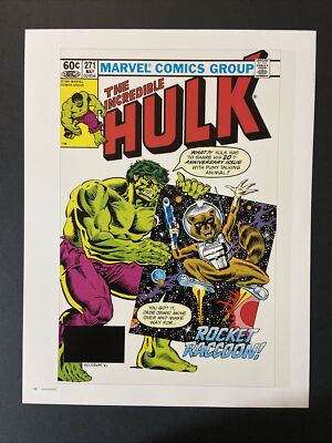 The Incredible Hulk #271 Rocket Raccoon COVER Poster 11"x14" Marvel ...
