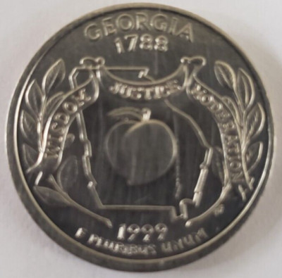 1999 P Georgia Quarter Wide Rim Error/Encircling Ridge:Wisdom-1999 ...