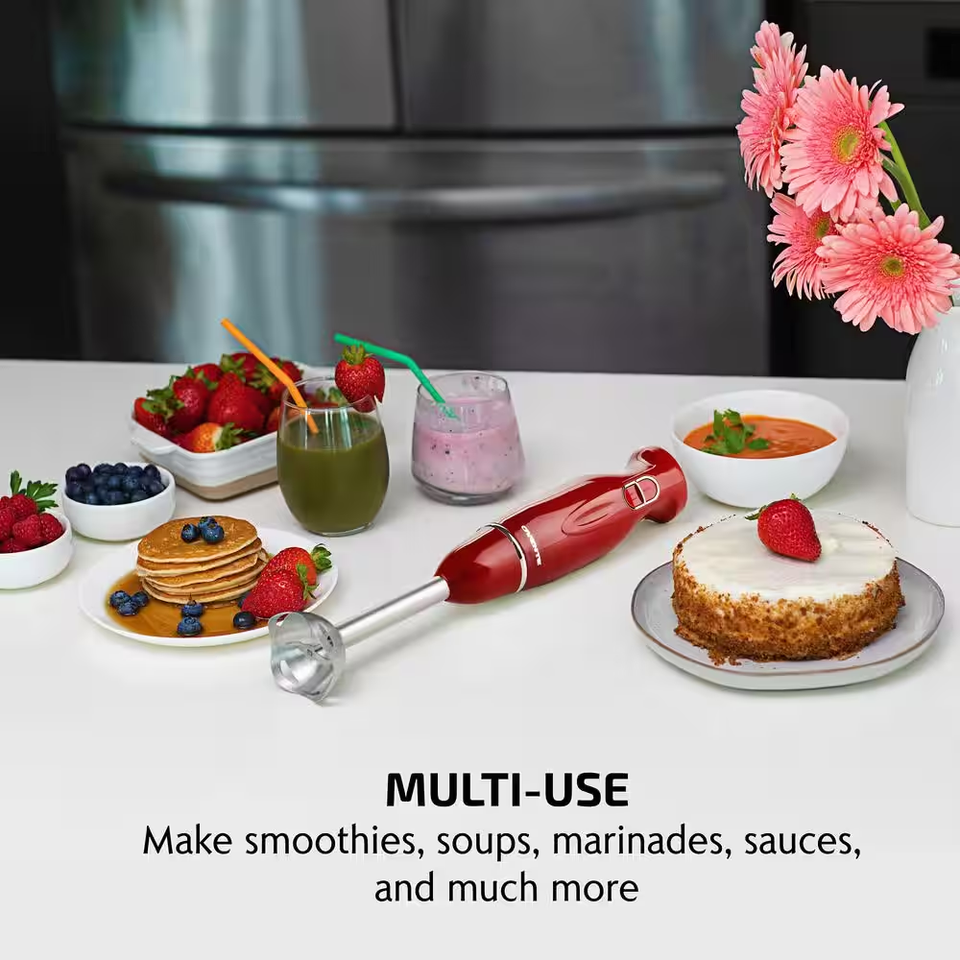 Immersion Blender Stainless Steel Blades 300W Multipurpose Hand Mixer ...