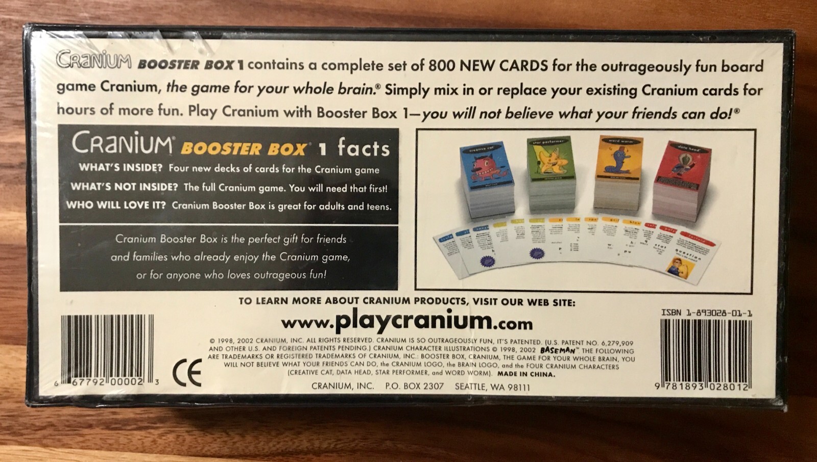 Cranium Booster Box 1 Board Game Expansion Whole Brain Card Game New ...