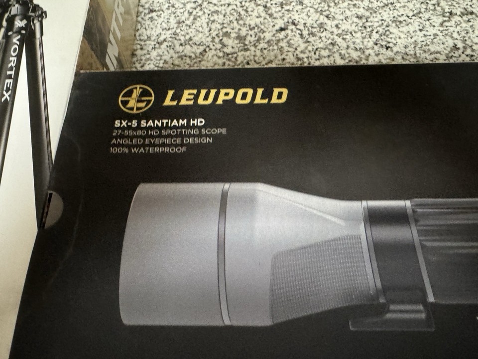 LEUPOLD SX-5 Santiam 27-55x80 HD Angled Spotting Scope, Shadow Gray ...