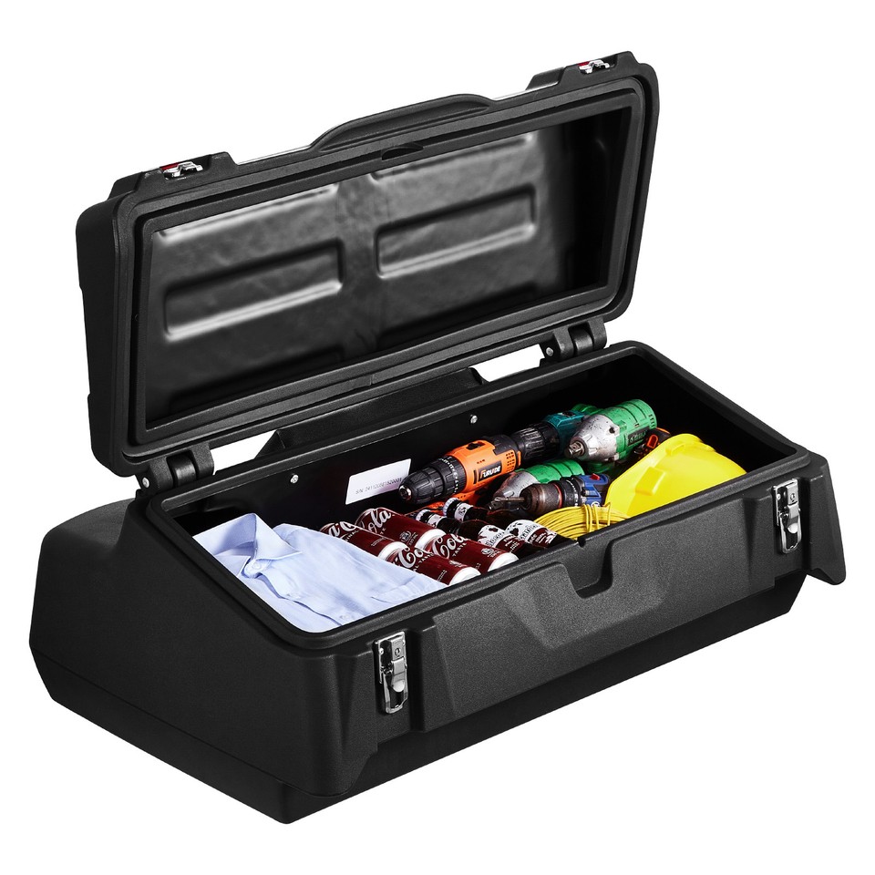 VEVOR 95L ATV Rear Storage Box Trunk Seat Rack Case Universal UTV Cargo ...