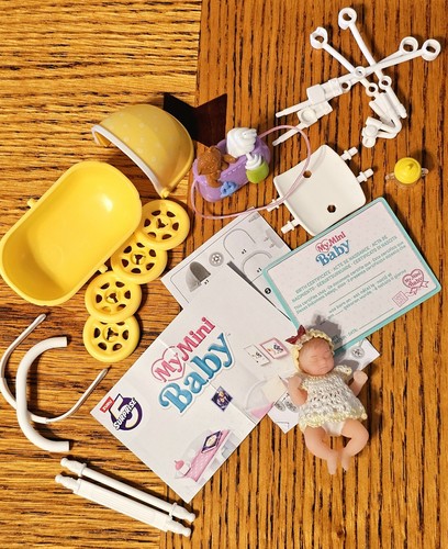 Zuru My Mini Baby Yellow Stroller FULL SET with Baby, Outfit ...