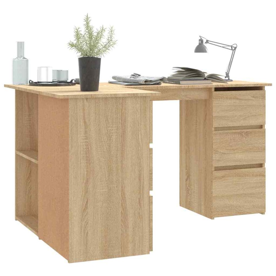 Corner Desk Chipboard Home Office Computer Study Table Multi Colours ...