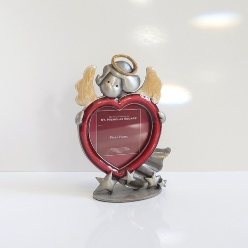 St Nicholas Square Pewter Angel Frame Swirly Pearlescent Resin Wings ...