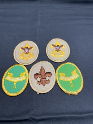Vintage Lot Of 5 Boy Scouts Be Prepared Patch Second Class Rank BSA ...