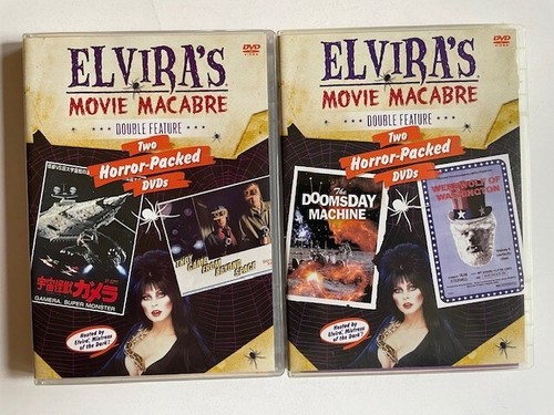 Elvira's Movie Macabre Lot of 2 Double Feature DVDs | eBay