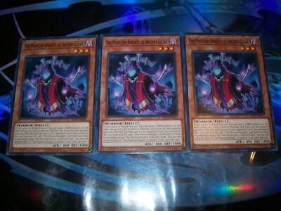 3x The Phantom Knights of Ancient Cloak 1st Edition Common BLC1-EN115 ...
