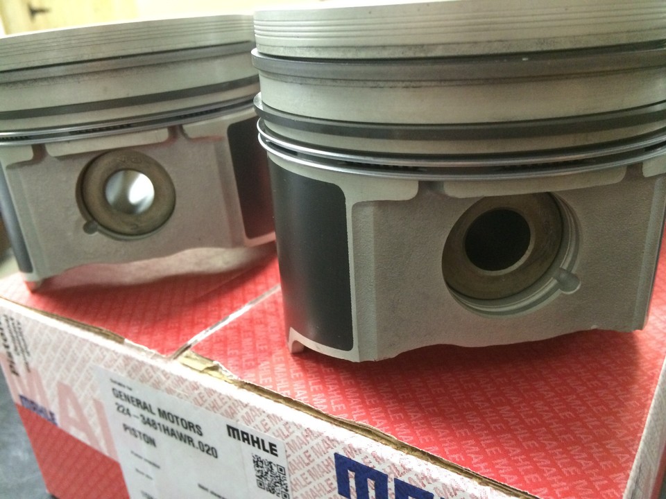 6.5L MARINE Diesel Pistons +.020 MAHLE Peninsular Max Marine (set/8) w ...