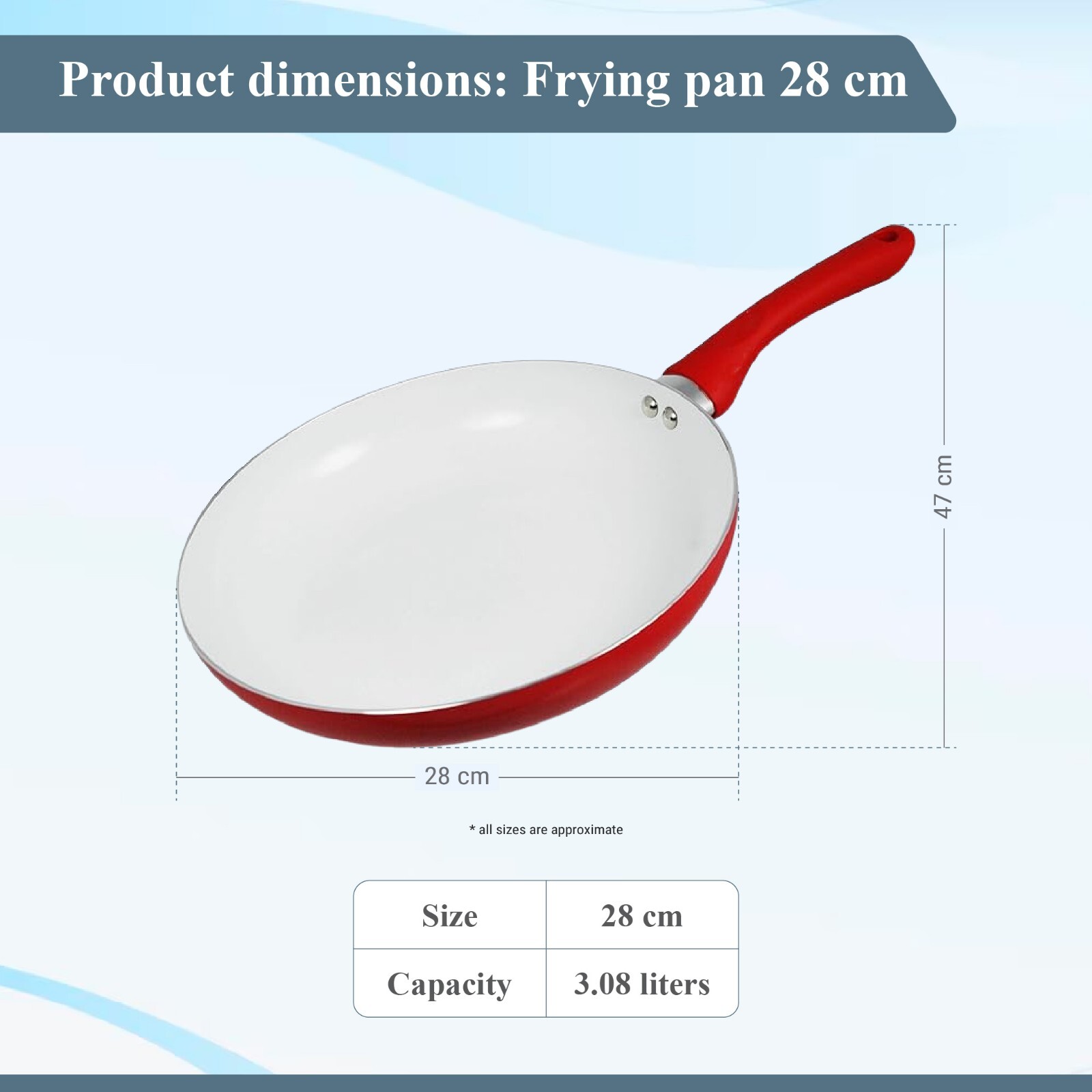 Buckingham Red Induction Frying Pan Ceramic Non-Stick Coating | eBay UK