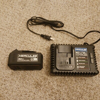 HERCULES MULTI-VOLTAGE 12/20V 4 Amp Lithium Battery CHARGER w/5 Ah ...