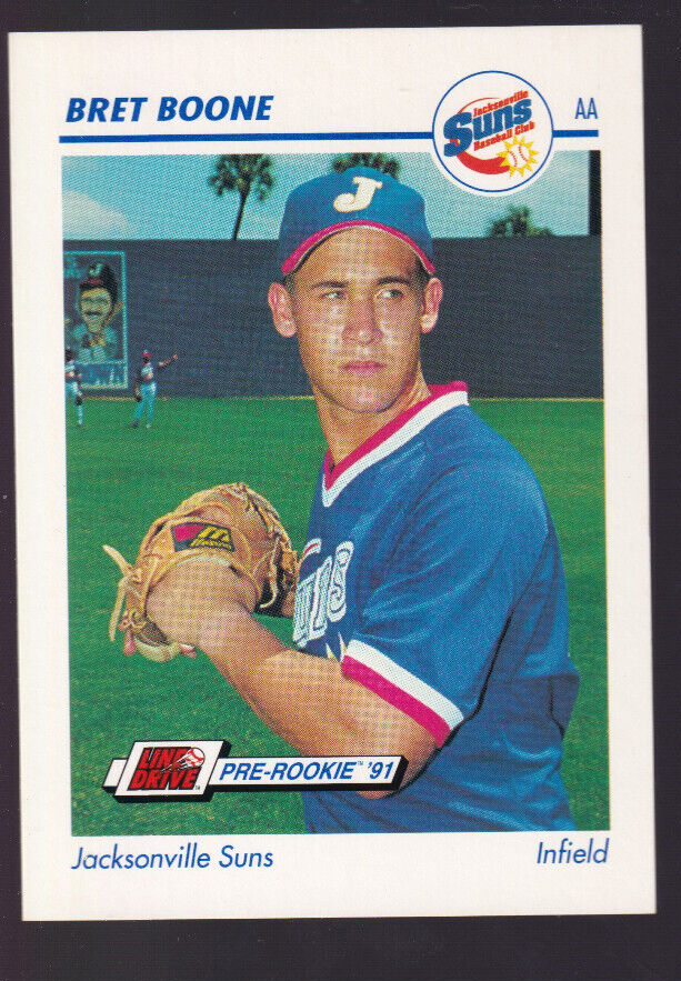 1991 LINE DRIVE Brett Boone PRE-ROOKIE AA BASEBALL CARD #330 ...