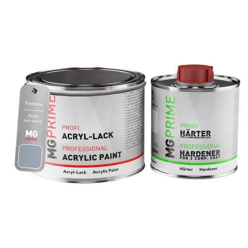 Pantone 7543C Grey Peinture acrylique mat satinée Pot de 0,75 litre ...