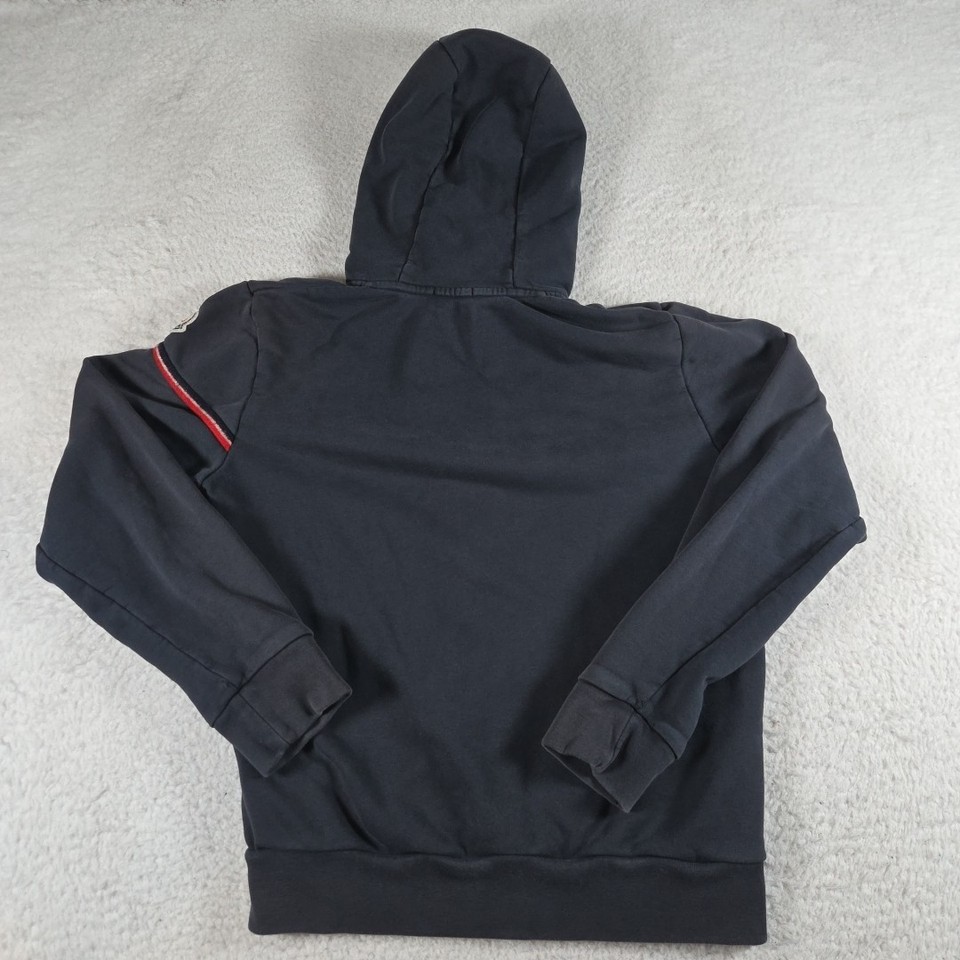Moncler Luxury Zip Hoodie Womens Size Small Distressed Faded Look Y2K ...