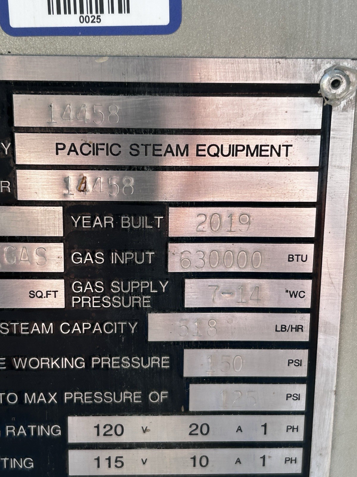 Pacific Steam Boiler Model BP-300 year 2019 15 HP used | eBay